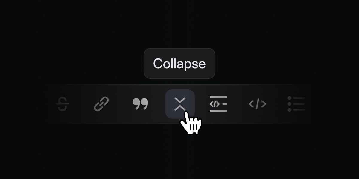 Collapsible sections – Changelog