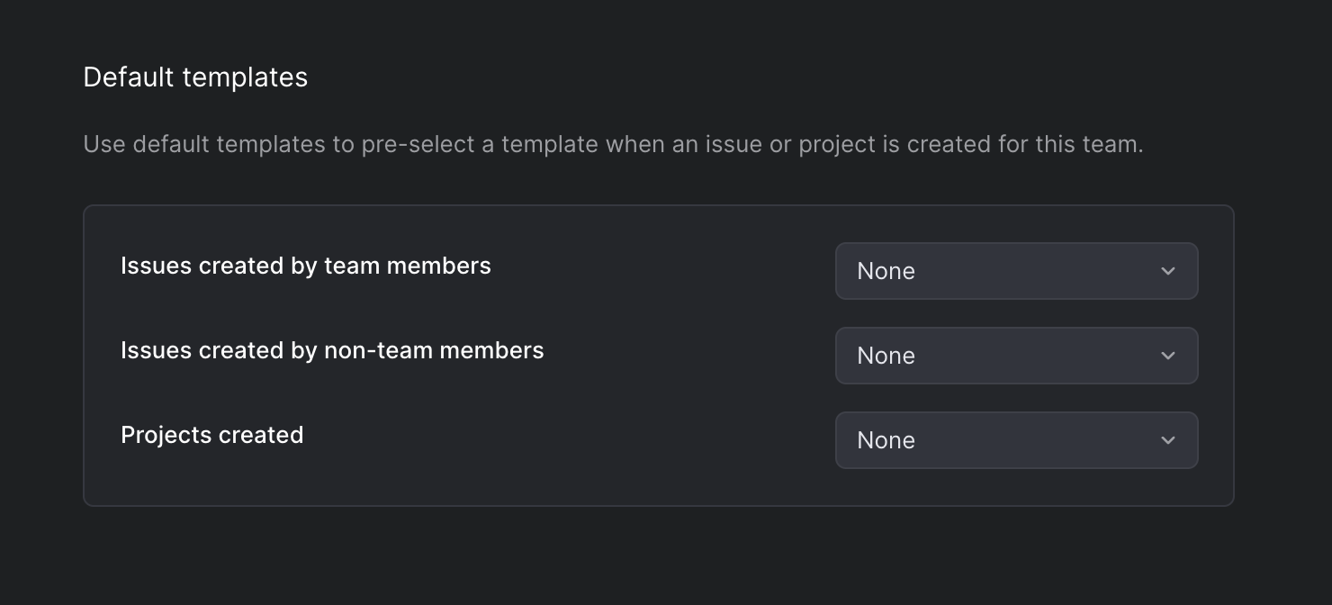 Issue templates – Linear Docs